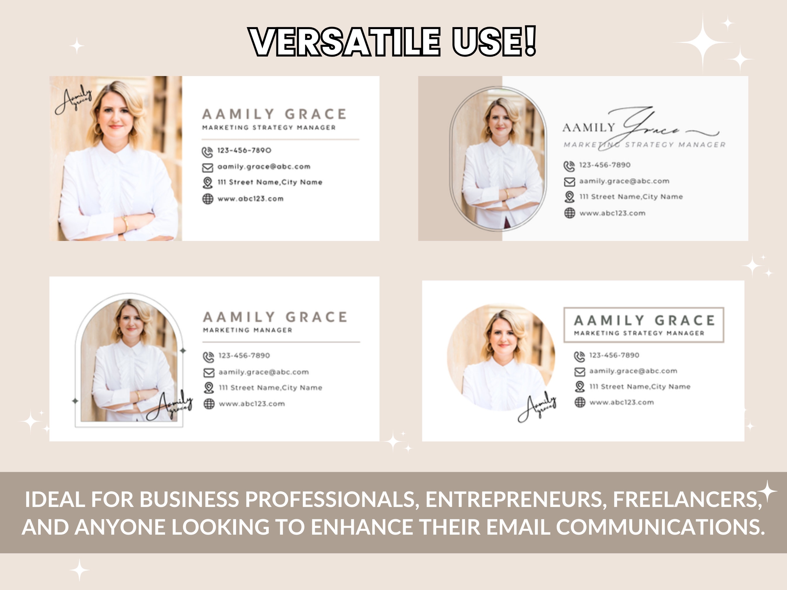 20 Professional Email Signature Templates With Photo | Outlook & Gmail ...