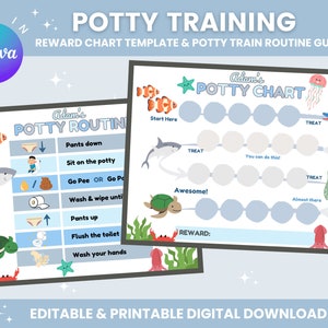Editable Potty Training Chart | Potty Chart | Toilet Training Guide ...