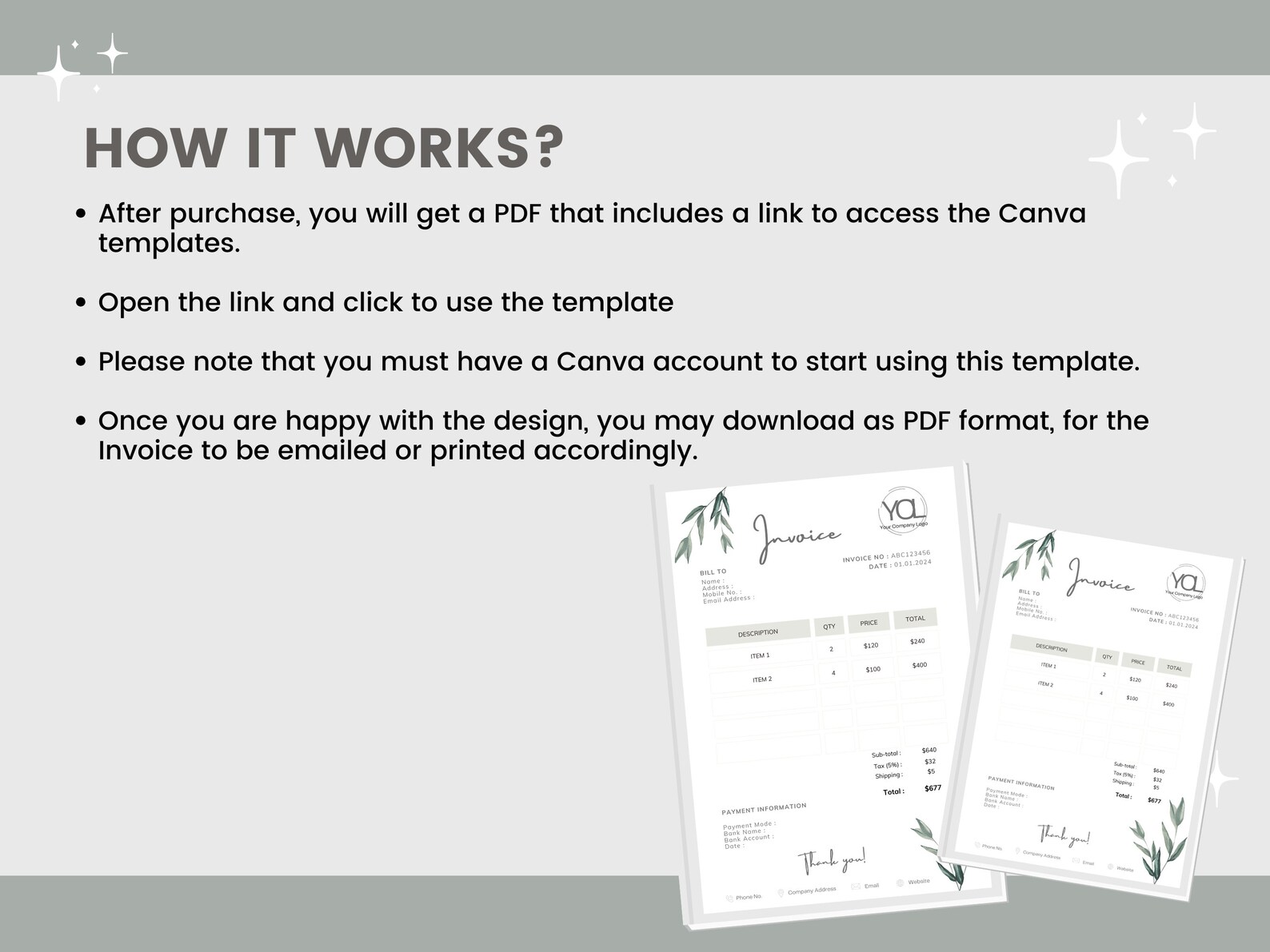 Editable Invoice Template | Business Receipt | Simple Invoice ...