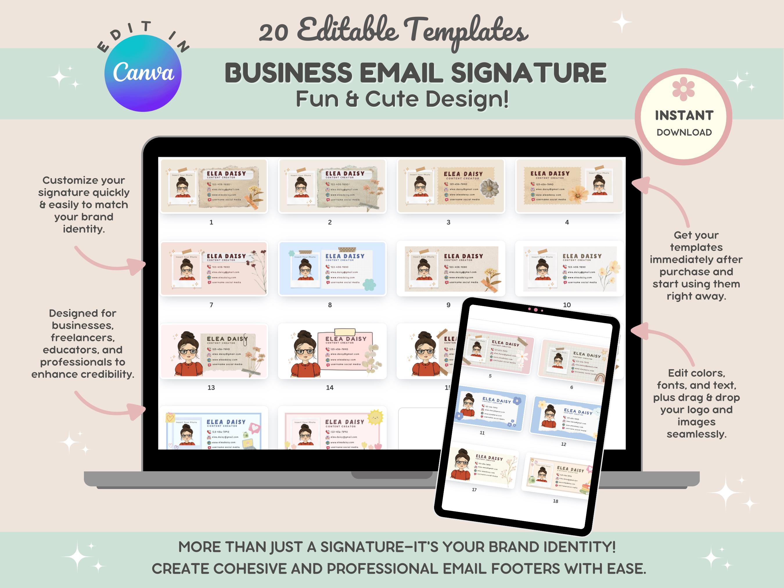 20 Business Email Signature | Personal Email Marketing | Outlook ...