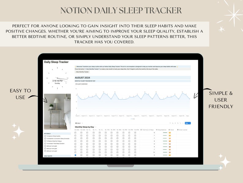 Notion Daily Sleep Tracker | Sleep Monitoring | Daily Sleep Tracker ...