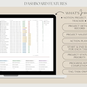Notion Project & Task Management Tracker | Business Management Template ...