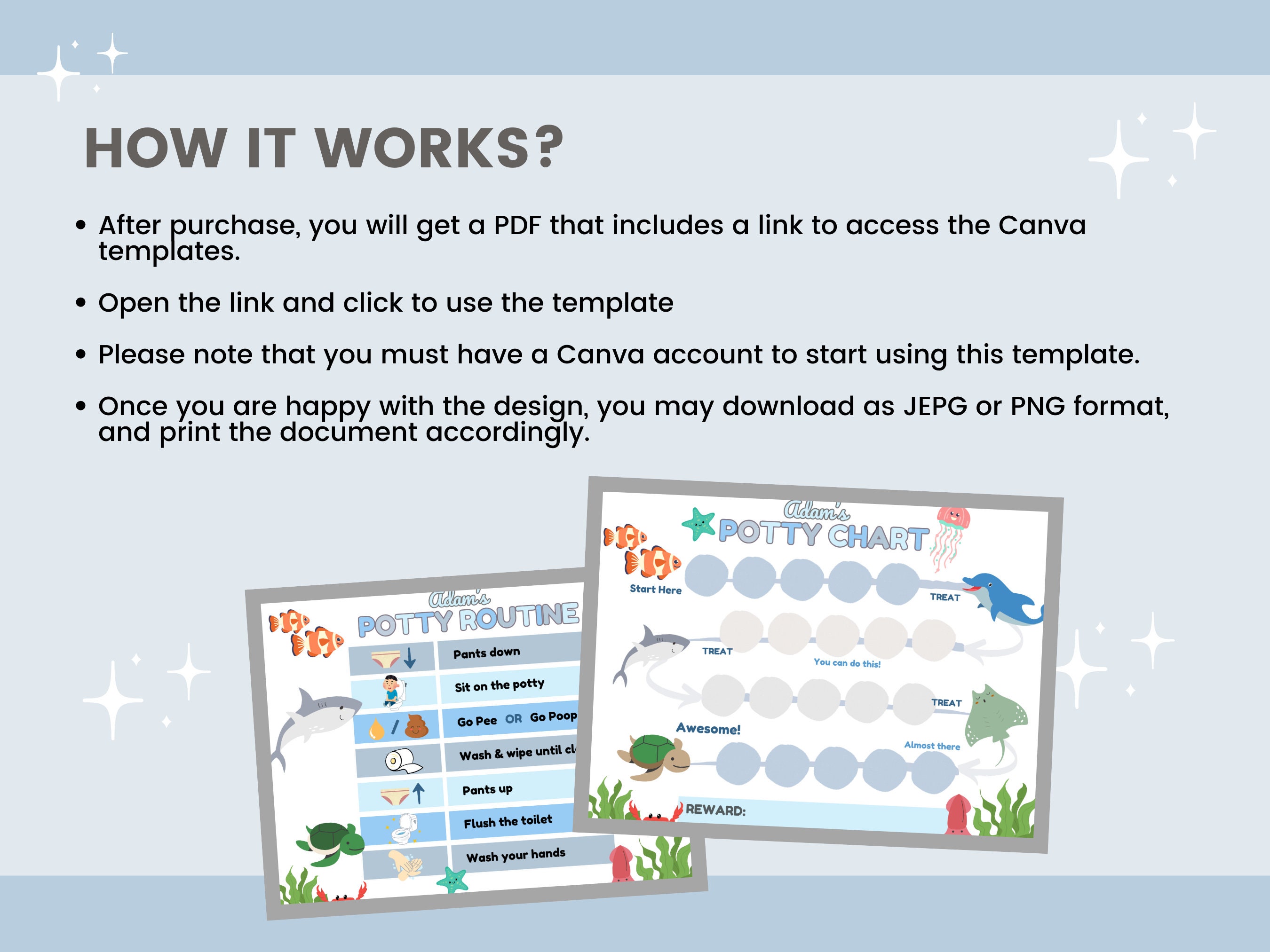 Editable Potty Training Chart | Potty Chart | Toilet Training Guide ...
