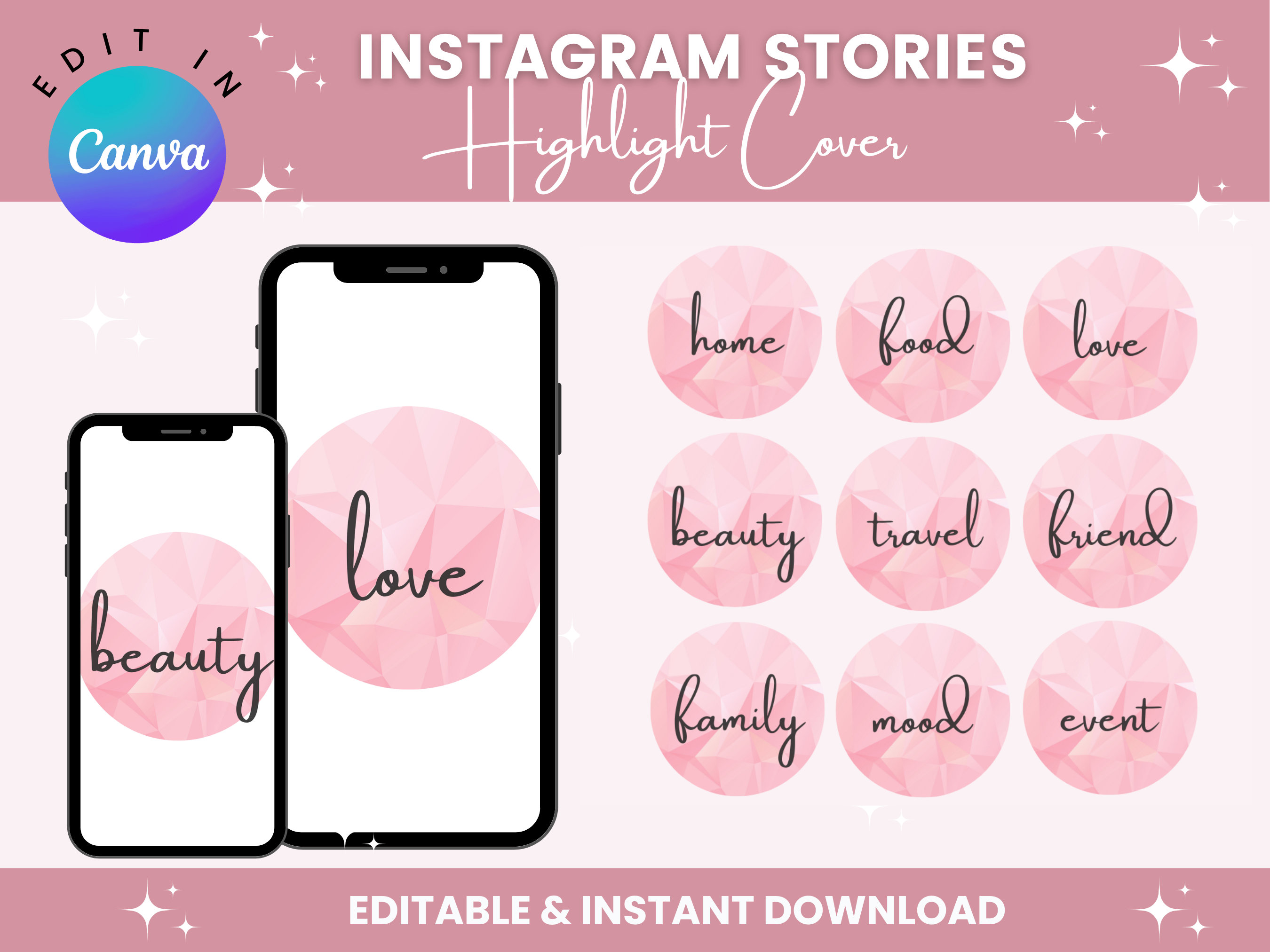 15 Instagram Highlight Cover, IG Story Cover, Aesthetic Highlight Cover ...