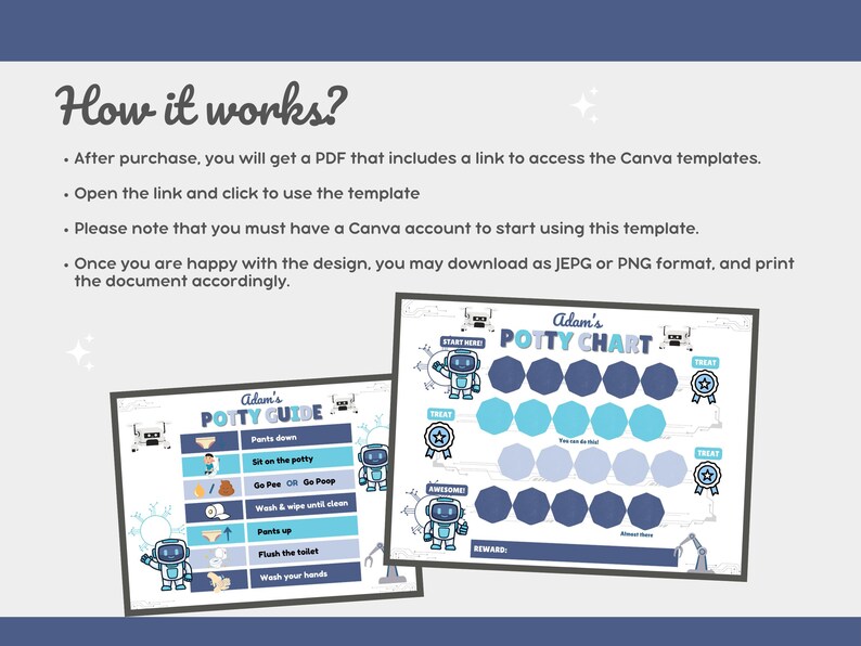 Editable Potty Training Chart | Smart Robot | Printable Potty Chart ...