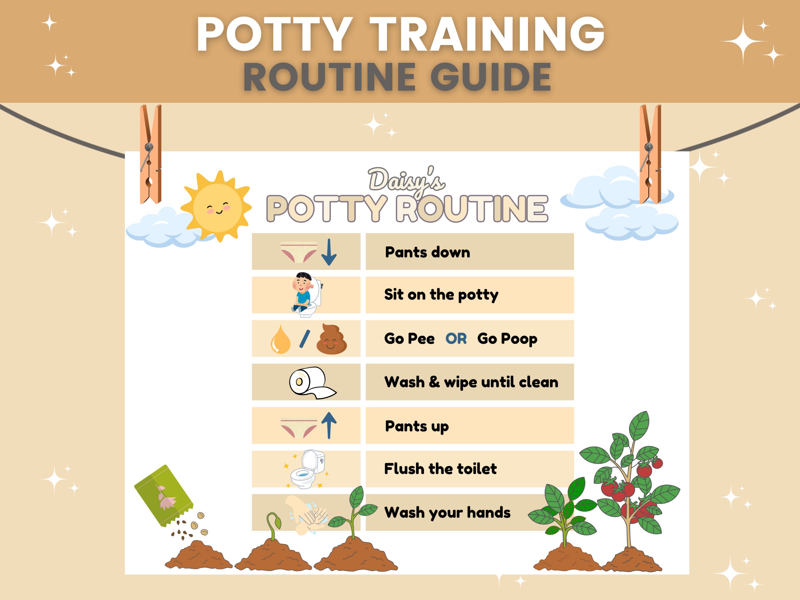 Editable Potty Training Chart Printable Potty Chart Toilet Training ...