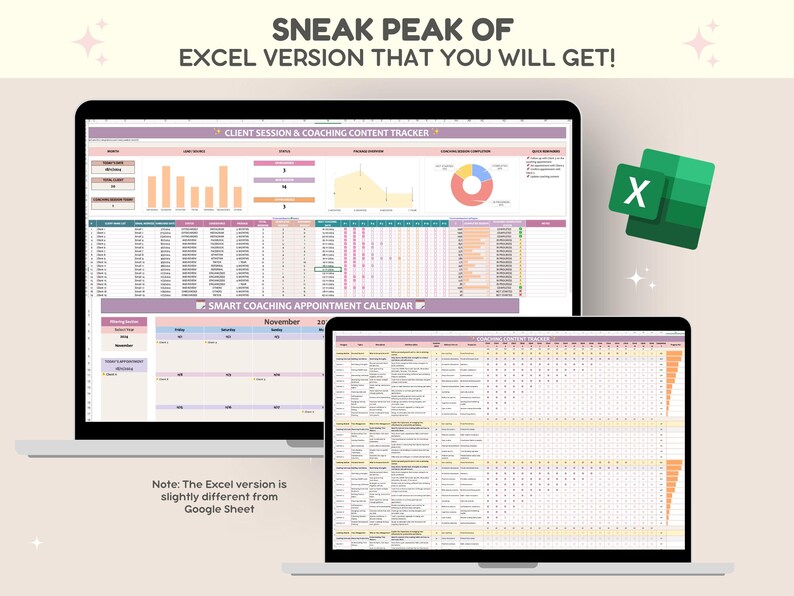 Client Session Tracker & Client Content Planner for Coaches With Smart ...