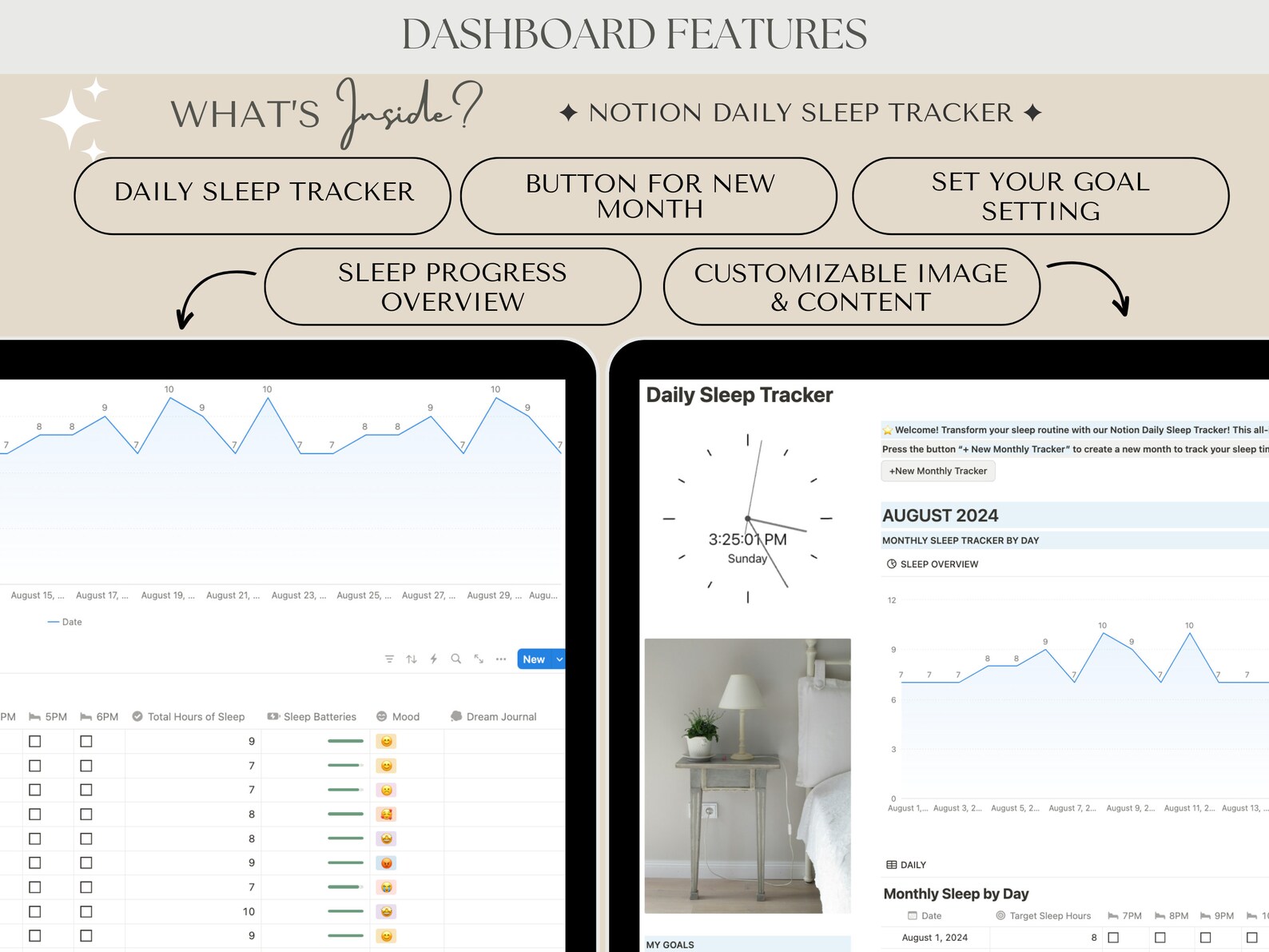 Notion Daily Sleep Tracker | Sleep Monitoring | Daily Sleep Tracker ...