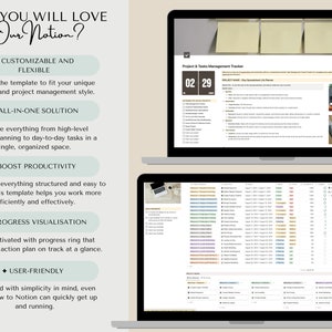 Notion Project & Task Management Tracker | Business Management Template ...