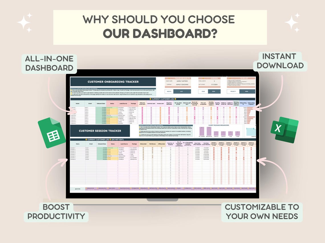 Customer Onboarding Tracker for Coaches | Client Session Management ...