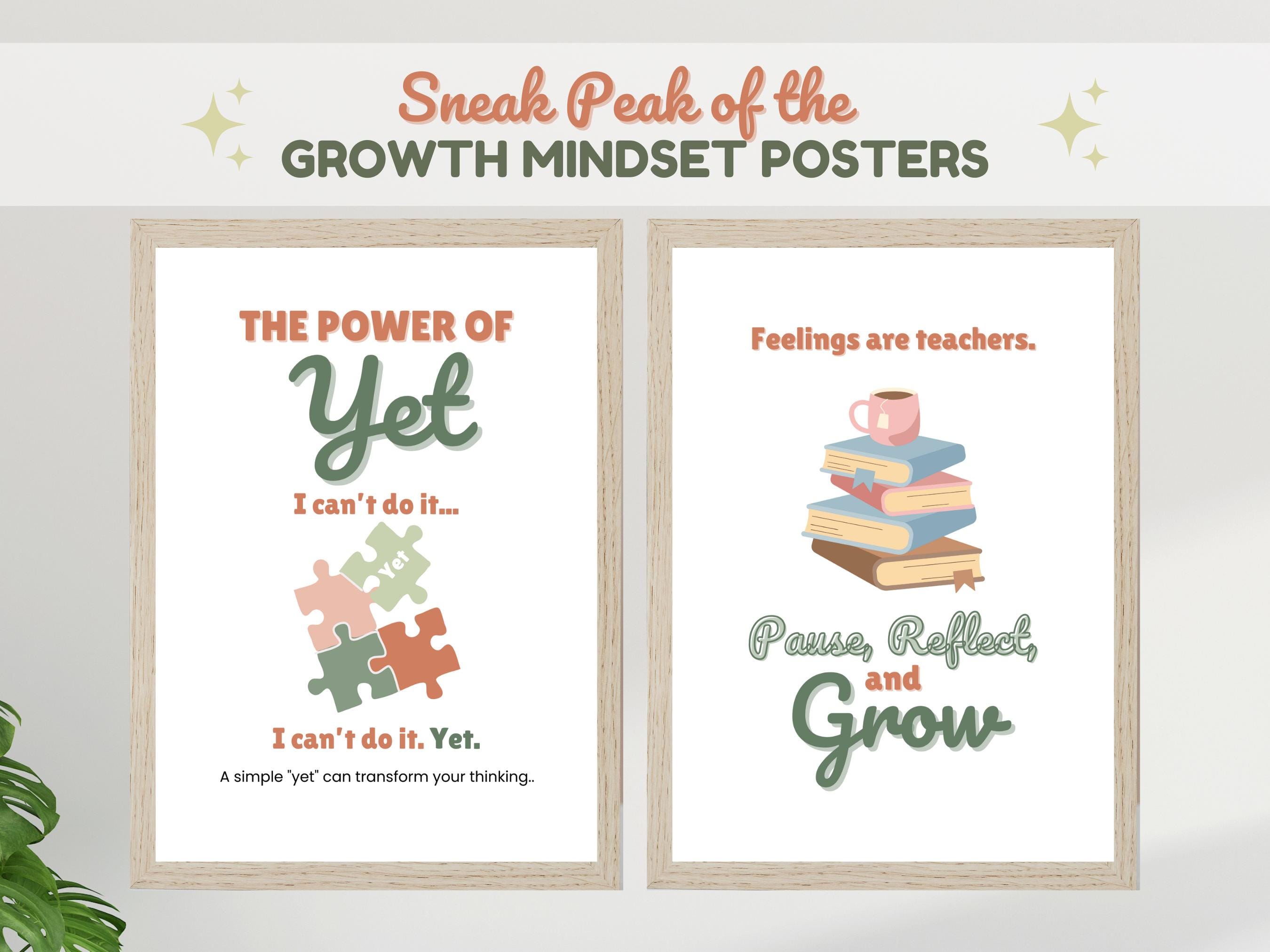 Growth Mindset Editable Posters | Positive Self-talk | Art Therapy ...