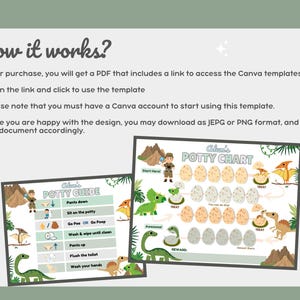 Editable Potty Training Chart | Dino Egg | Printable Potty Chart ...