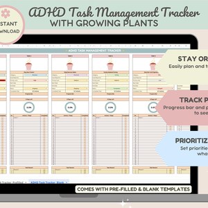 ADHD Task Tracker Spreadsheet | Task Management | Task Planning ...