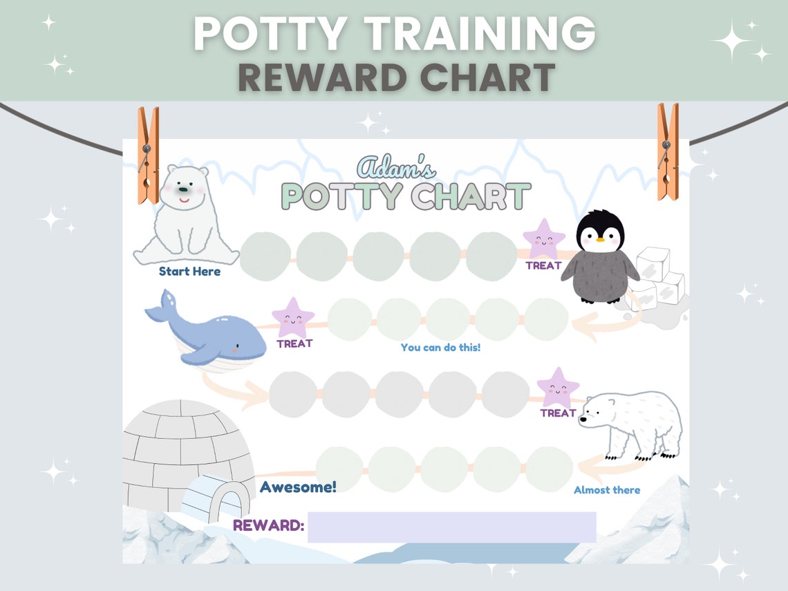Editable Potty Training Chart Printable Potty Chart Toilet Training ...