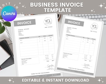 Editable Invoice Template | Simple Business Receipt & Quotation Form ...