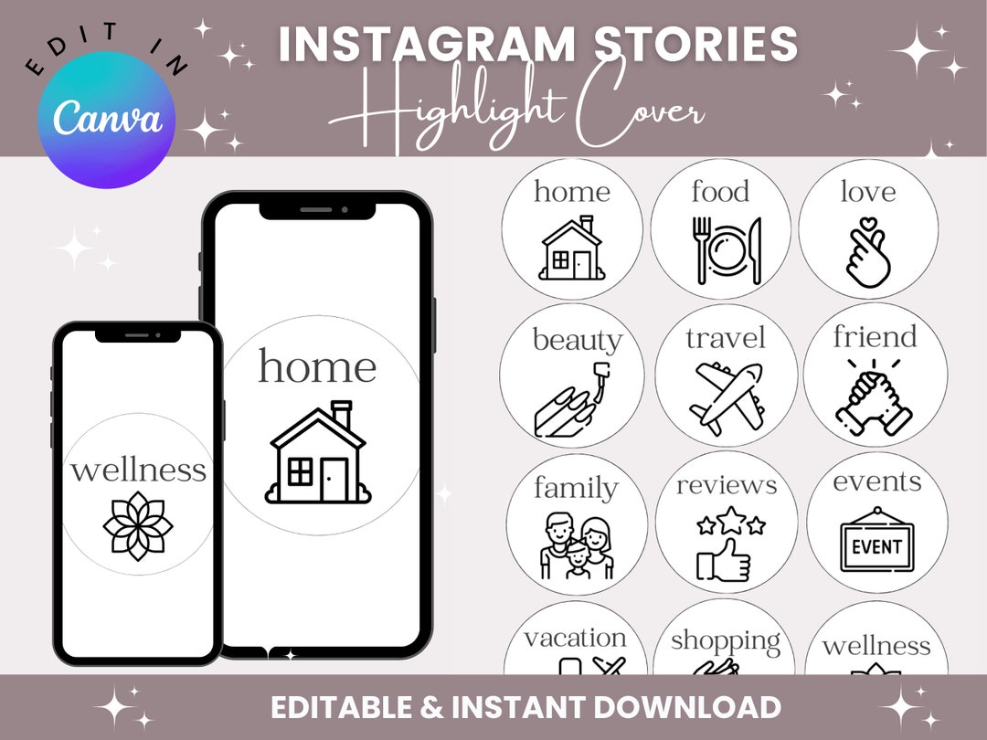 15 Instagram Highlight Cover, IG Story Cover, Aesthetic Highlight Cover ...