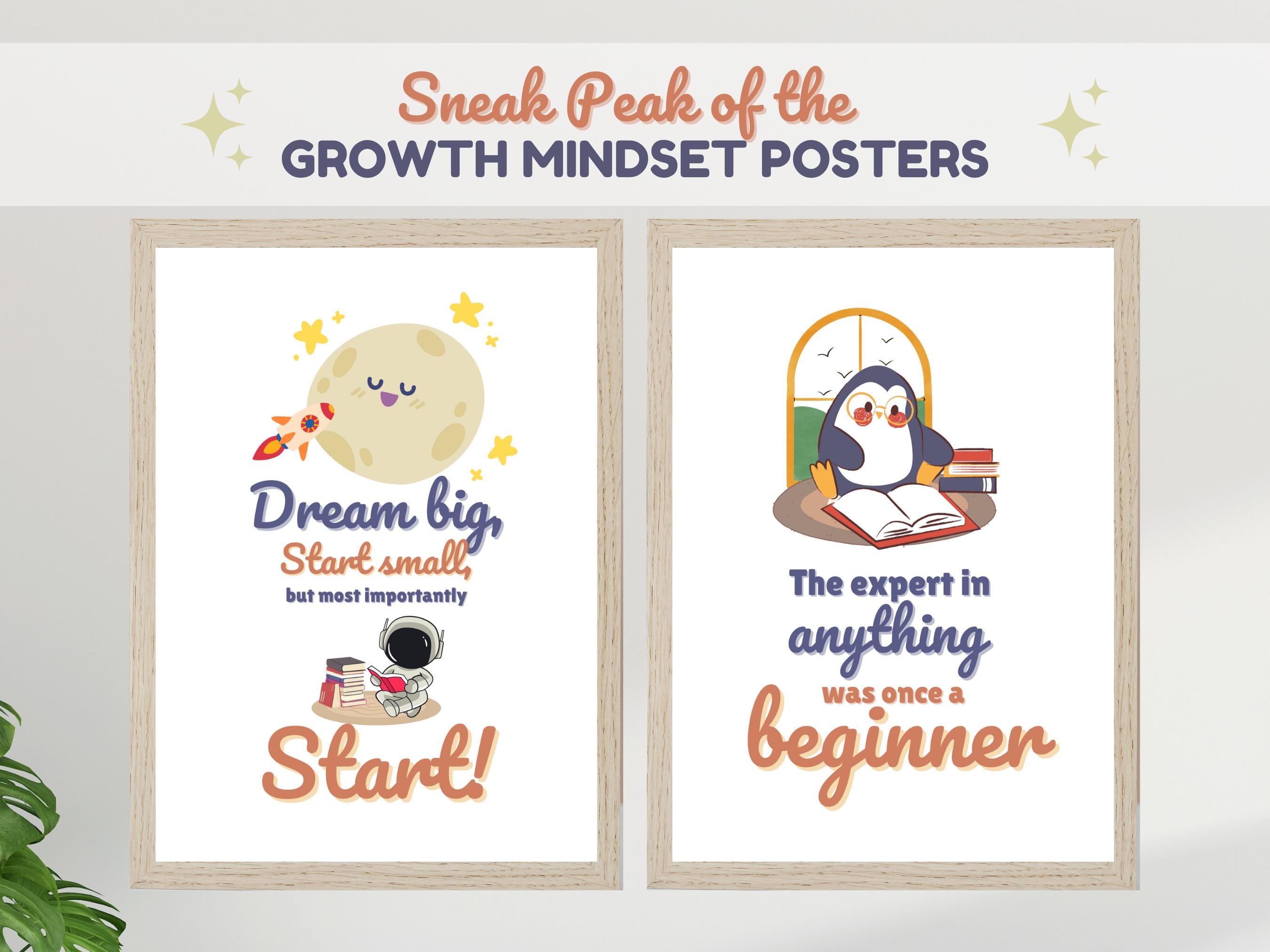 Growth Mindset Editable Posters | Positive Self-talk | Art Therapy ...