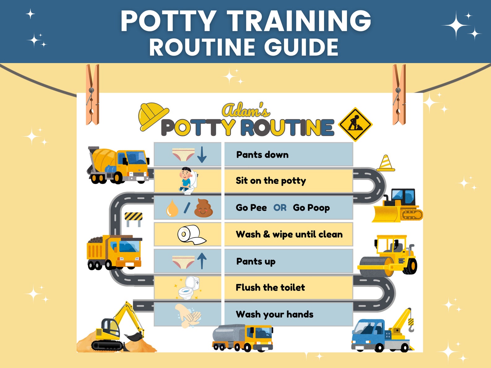 Editable Potty Training Chart | Printable Potty Chart | Toilet Training ...