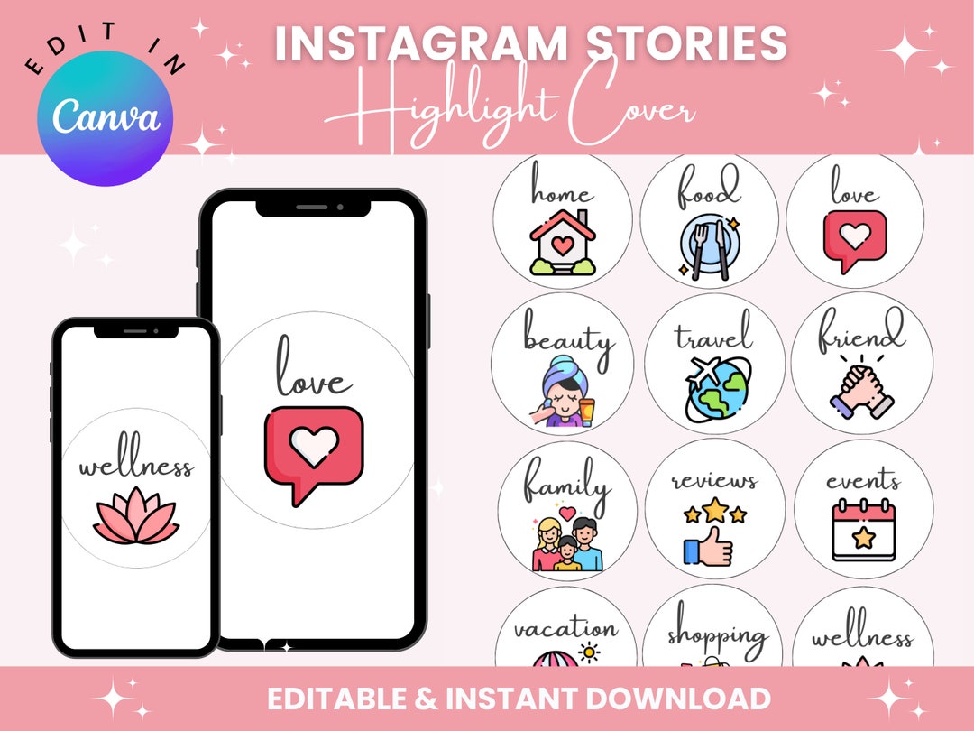 15 Instagram Highlight Cover, Instagram Story Cover, Colorful Instagram ...