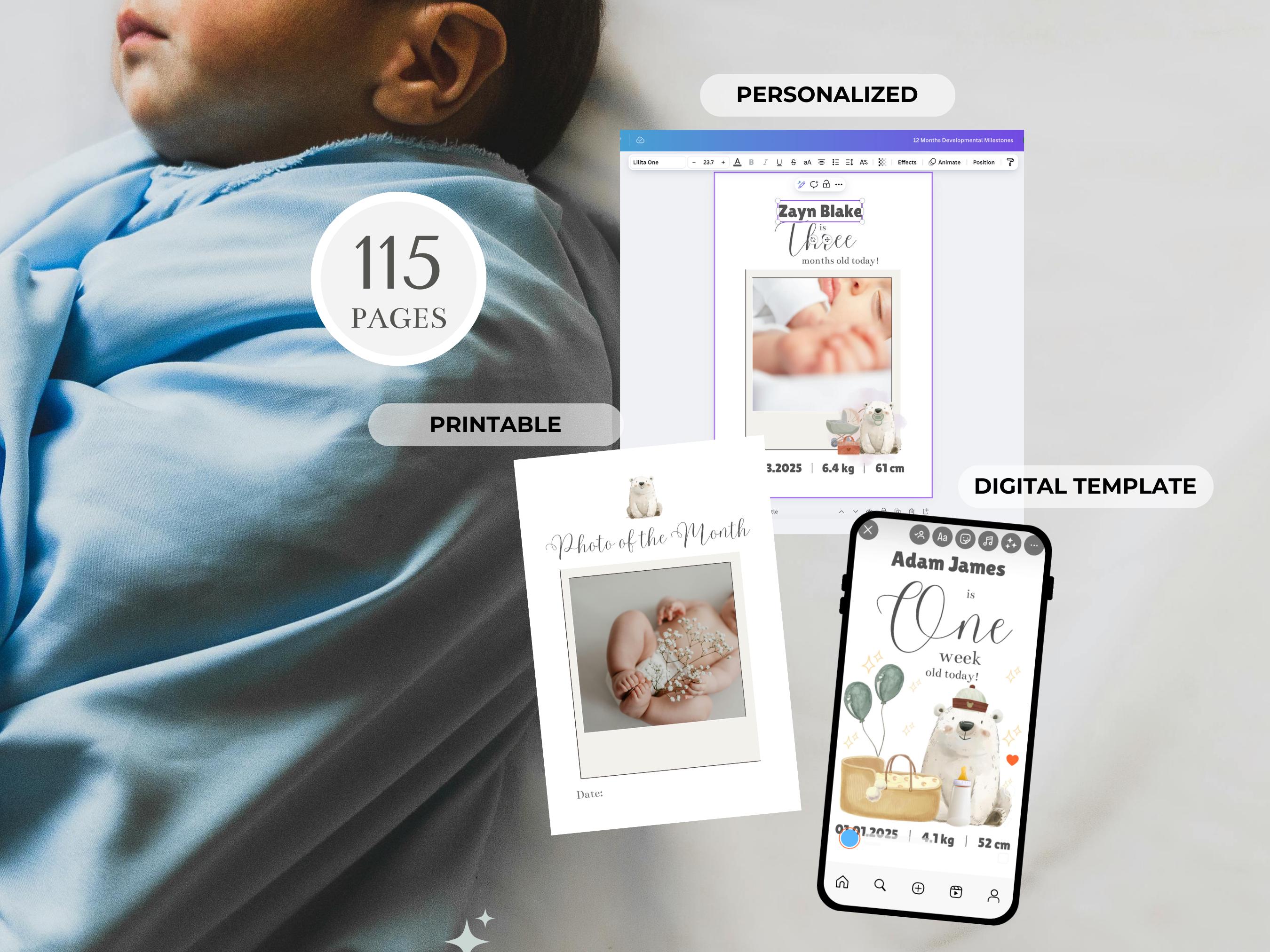 Developmental Milestones | Infant to 12 Months Milestone Cards ...