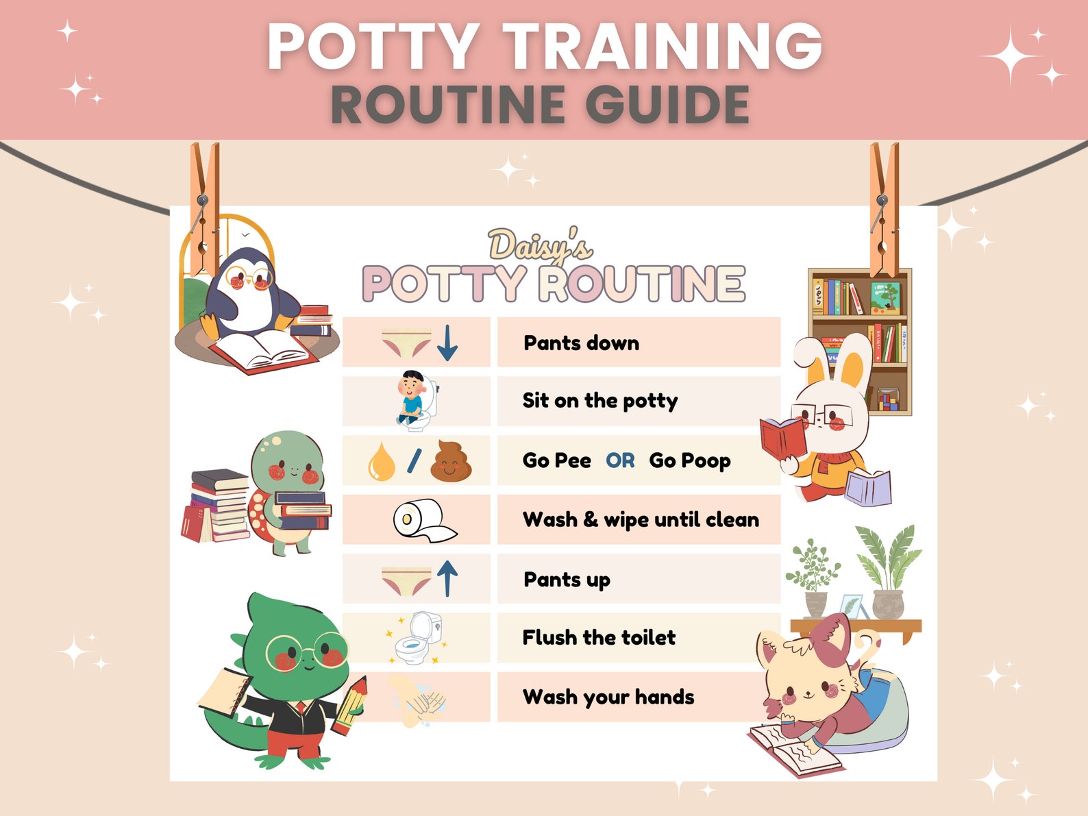 Editable Potty Training Chart | Printable Potty Chart | Toilet Training ...