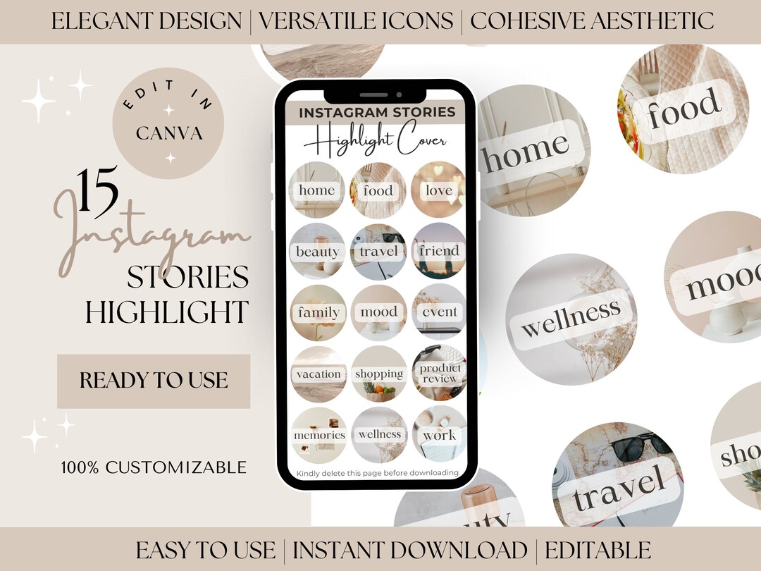 15 Aesthetic Instagram Highlight Cover | IG Story Cover | Aesthetic ...