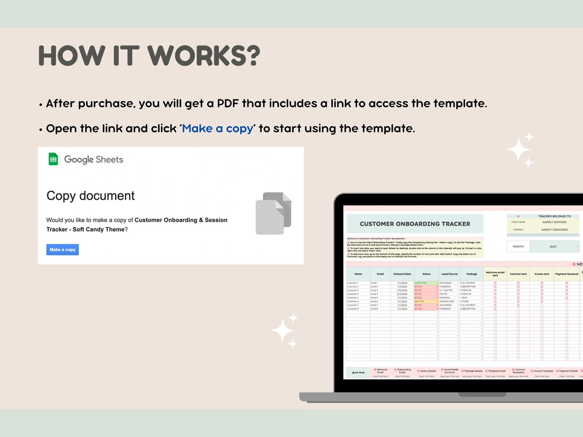 Customer Onboarding Tracker for Coaches | Client Session Management ...