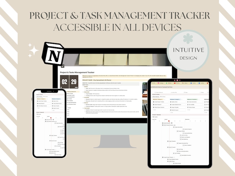 Notion Project & Task Management Tracker | Business Management Template ...