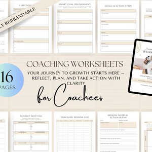 Coaching Worksheets for Coaching Business | Client Session Tracker | Client Management ...