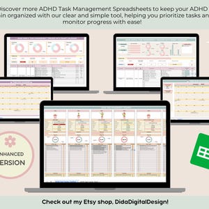 ADHD Task Tracker Spreadsheet | Task Management | Task Planning ...