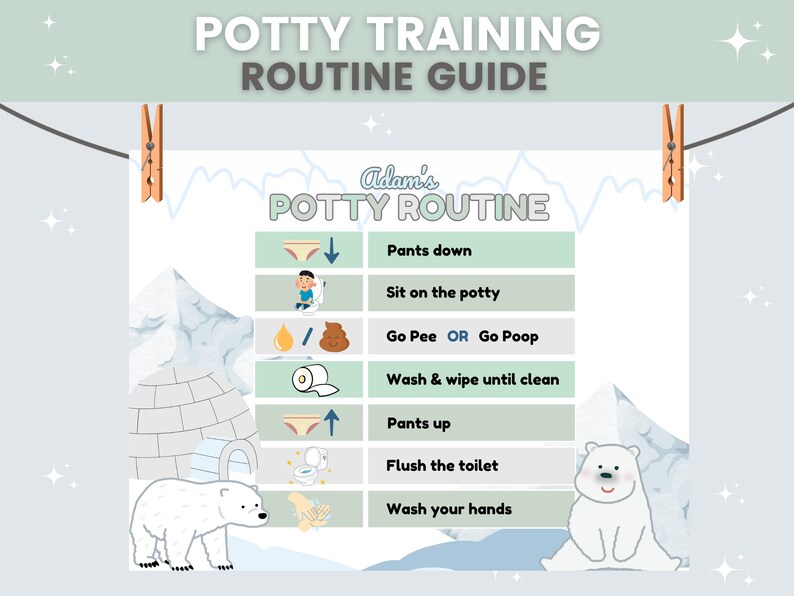Editable Potty Training Chart | Printable Potty Chart | Toilet Training ...