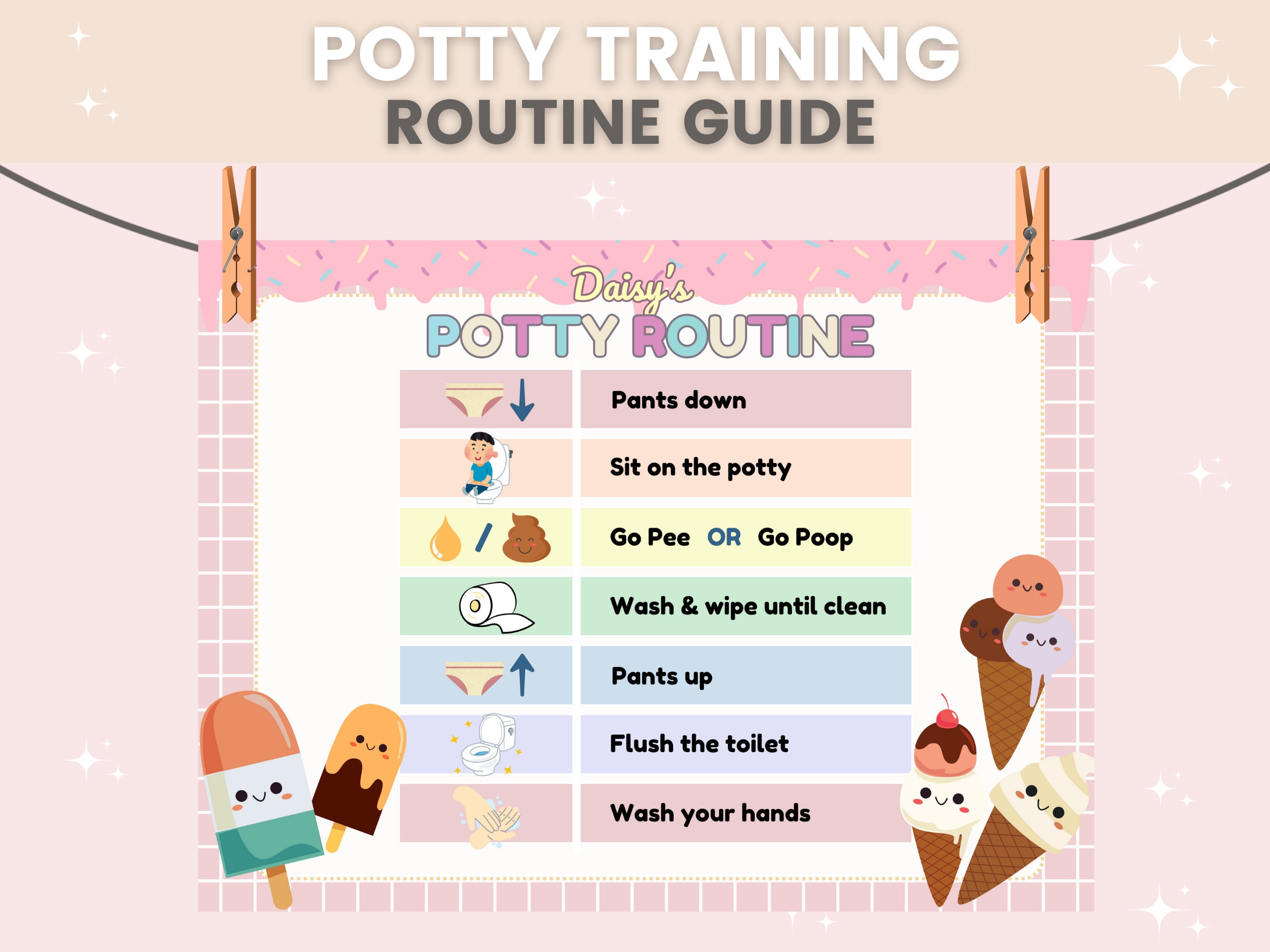 Editable Potty Training Chart | Printable Potty Chart | Toilet Training ...