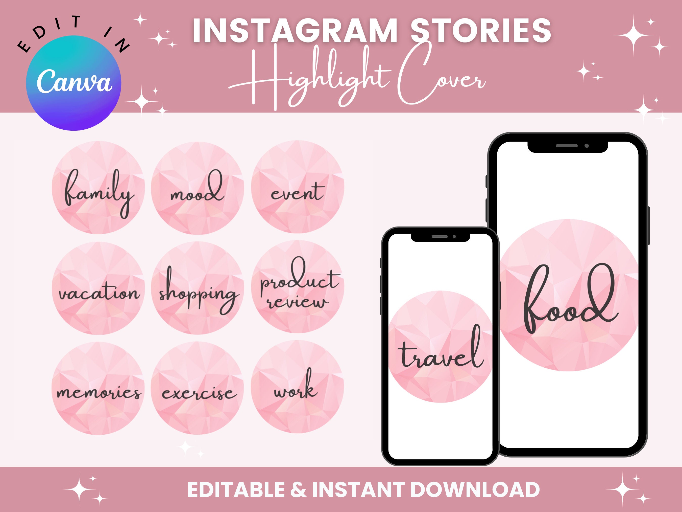 15 Instagram Highlight Cover, IG Story Cover, Aesthetic Highlight Cover ...
