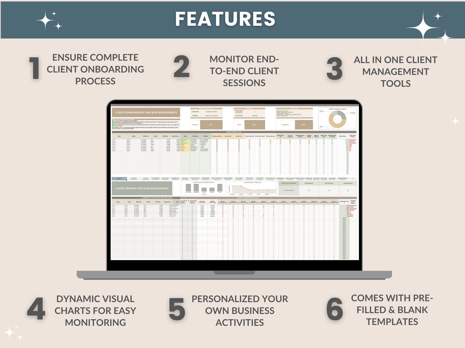 Customer Onboarding Tracker Client Session Management Onboarding ...