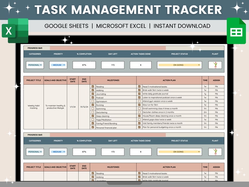 Task Management Tracker Spreadsheet,task Tracker,task Planning,task Scheduling,project ...