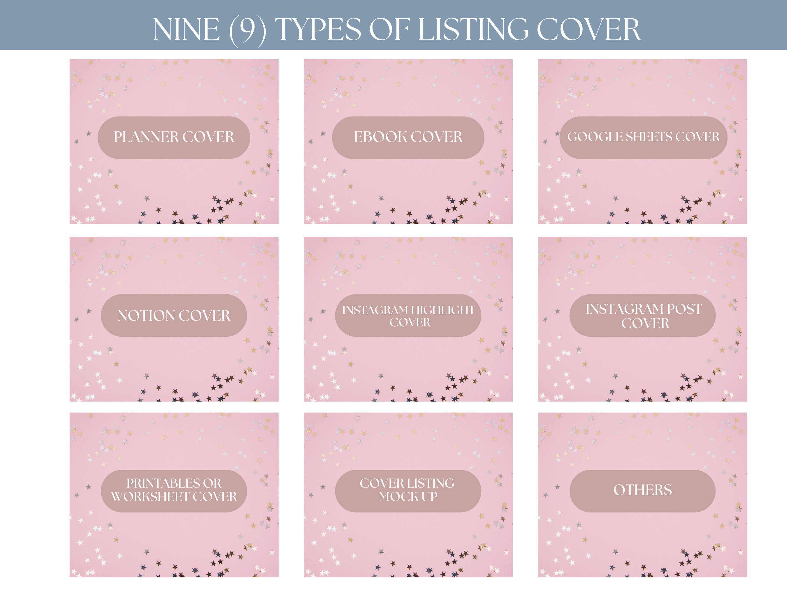 100+ Ultimate Etsy Cover Listing Mockup Bundle | Canva Templates for ...