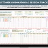 Customer Onboarding Tracker Client Session Management Onboarding Checklist Google Sheets & Excel ...