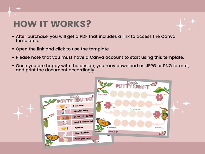 Editable Potty Training Chart | Printable Potty Chart | Toilet Training ...