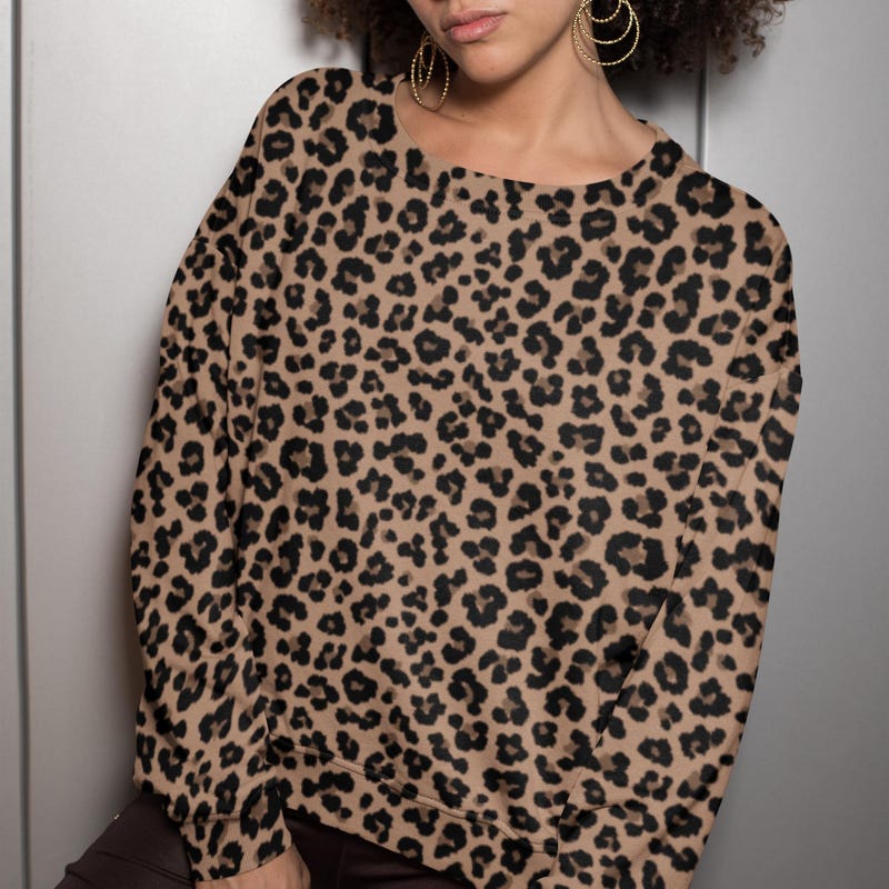 Leopard Sweater - Etsy