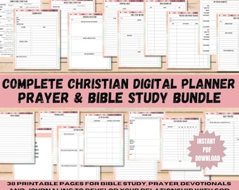 Printable Prayer Journal/ Faith Planner/ Bible Study - Etsy