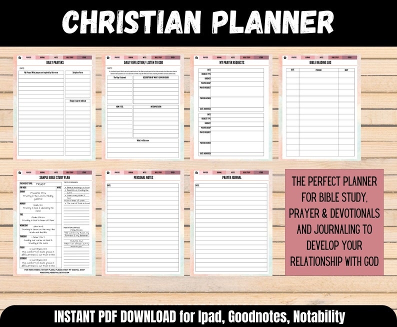Complete Faith Bundle: Prayer Journal, Printable Bible Study Guide ...