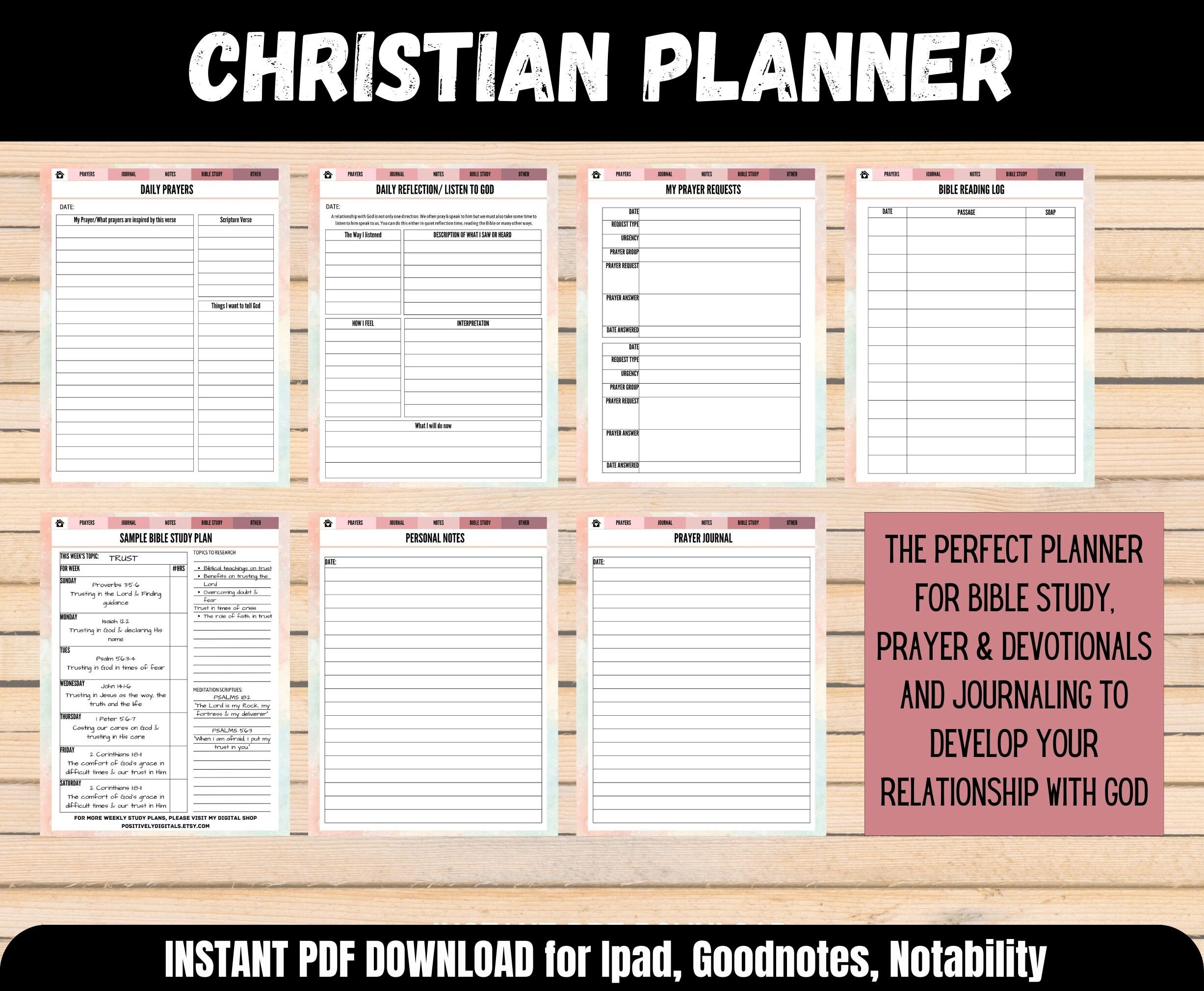 Complete Faith Bundle: Prayer Journal, Printable Bible Study Guide ...