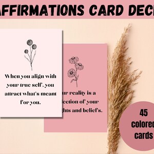 Affirmations Card Deck for Law of Attraction Positivity Quotes - Etsy