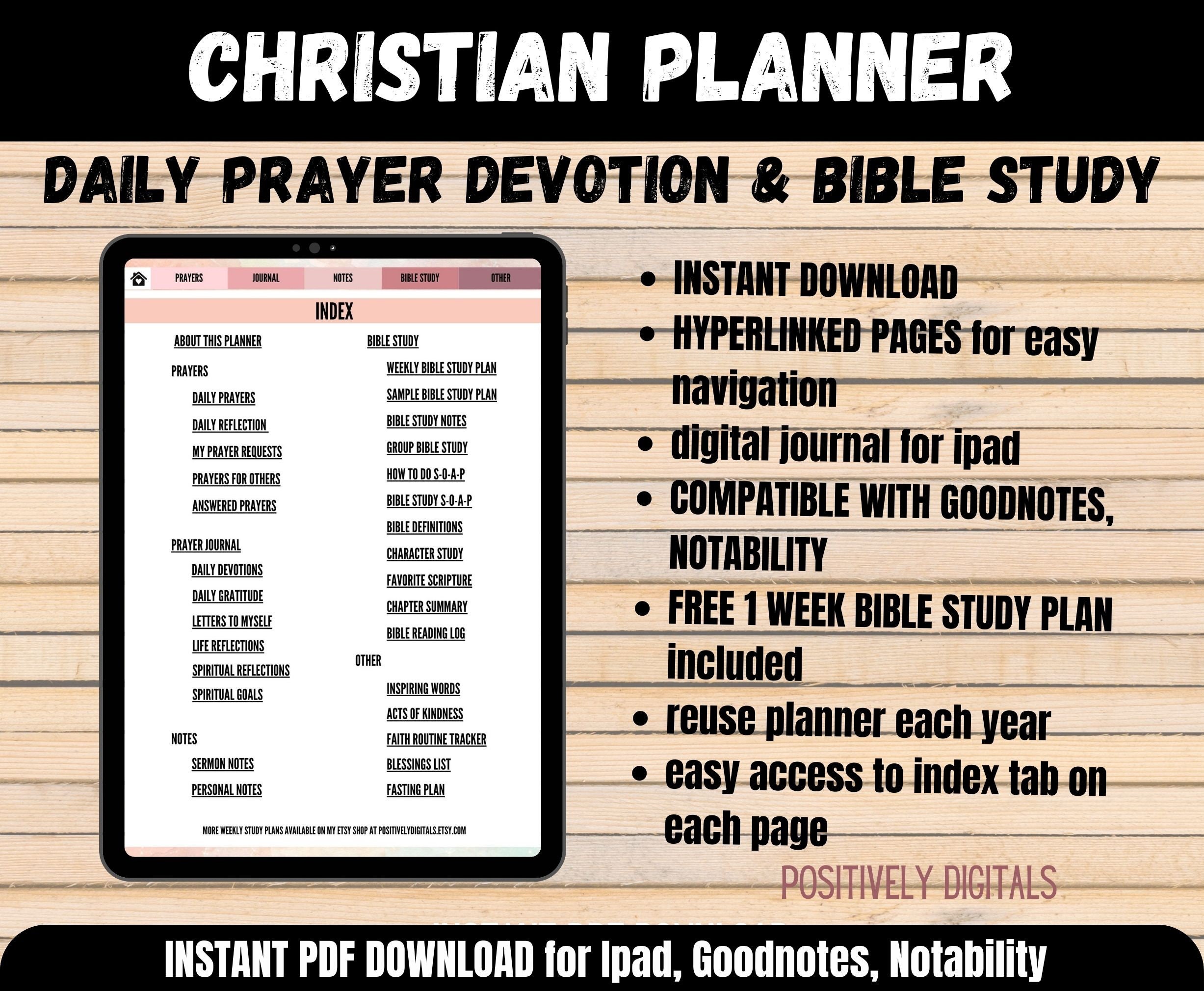 Complete Faith Bundle: Prayer Journal, Printable Bible Study Guide ...