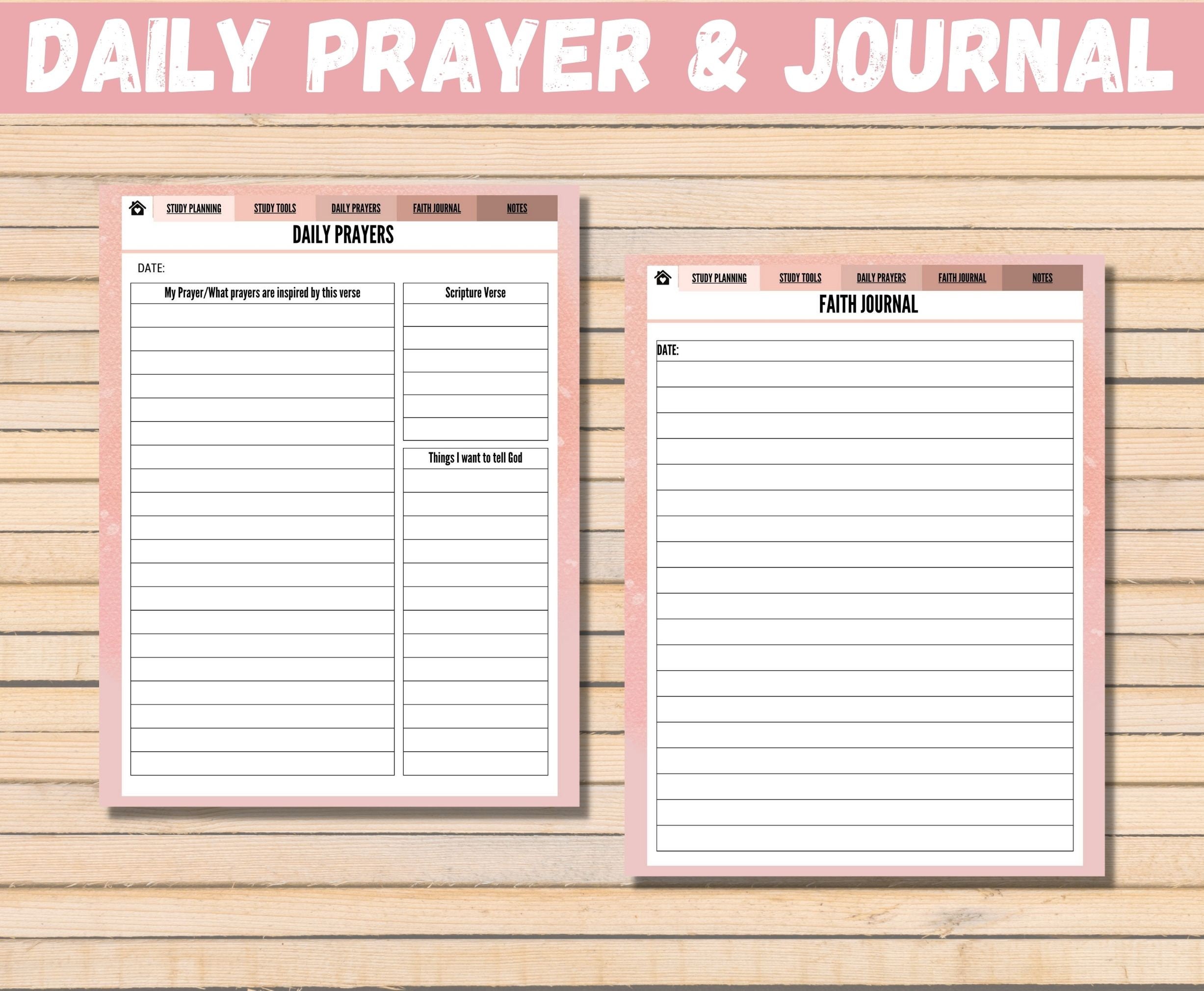 Printable Bible Study Faith Planner, Complete Christian Faith Bible ...