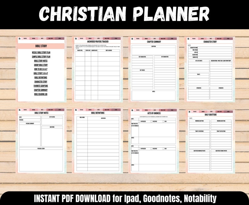 Complete Faith Bundle: Prayer Journal, Printable Bible Study Guide ...