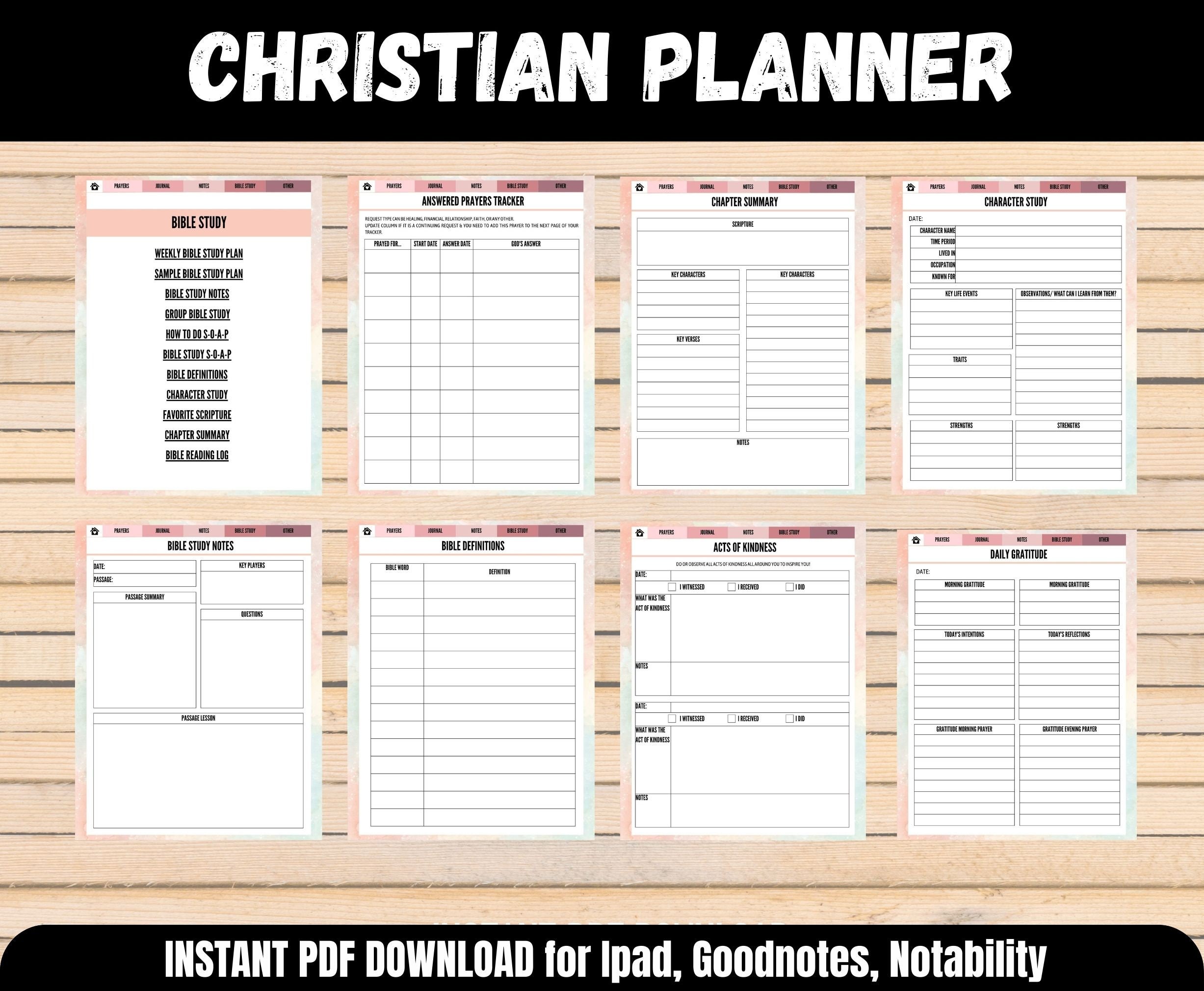 Complete Faith Bundle: Prayer Journal, Printable Bible Study Guide ...