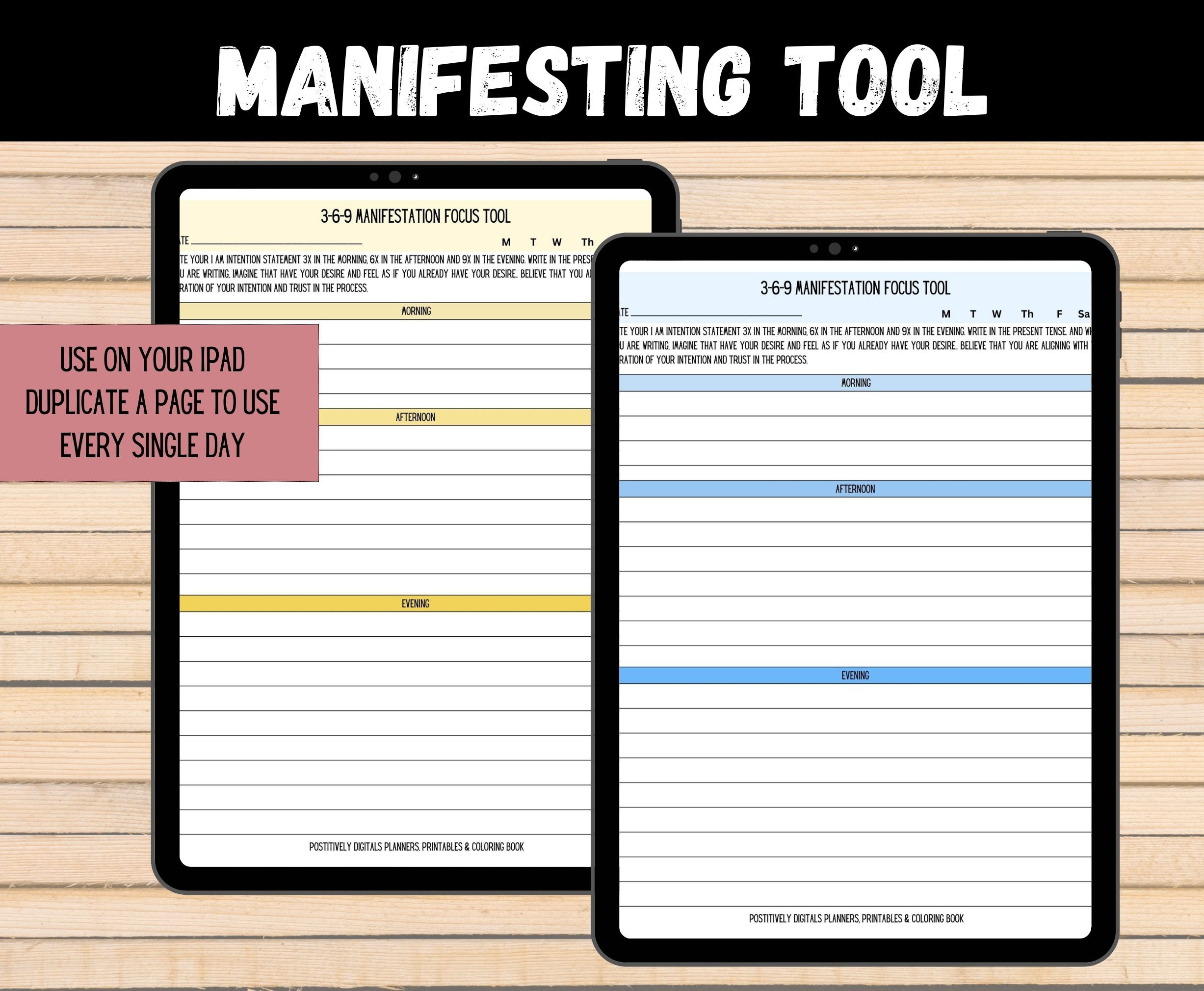369 Manifestation Worksheet, Printable 369 Manifestation Tool - Etsy