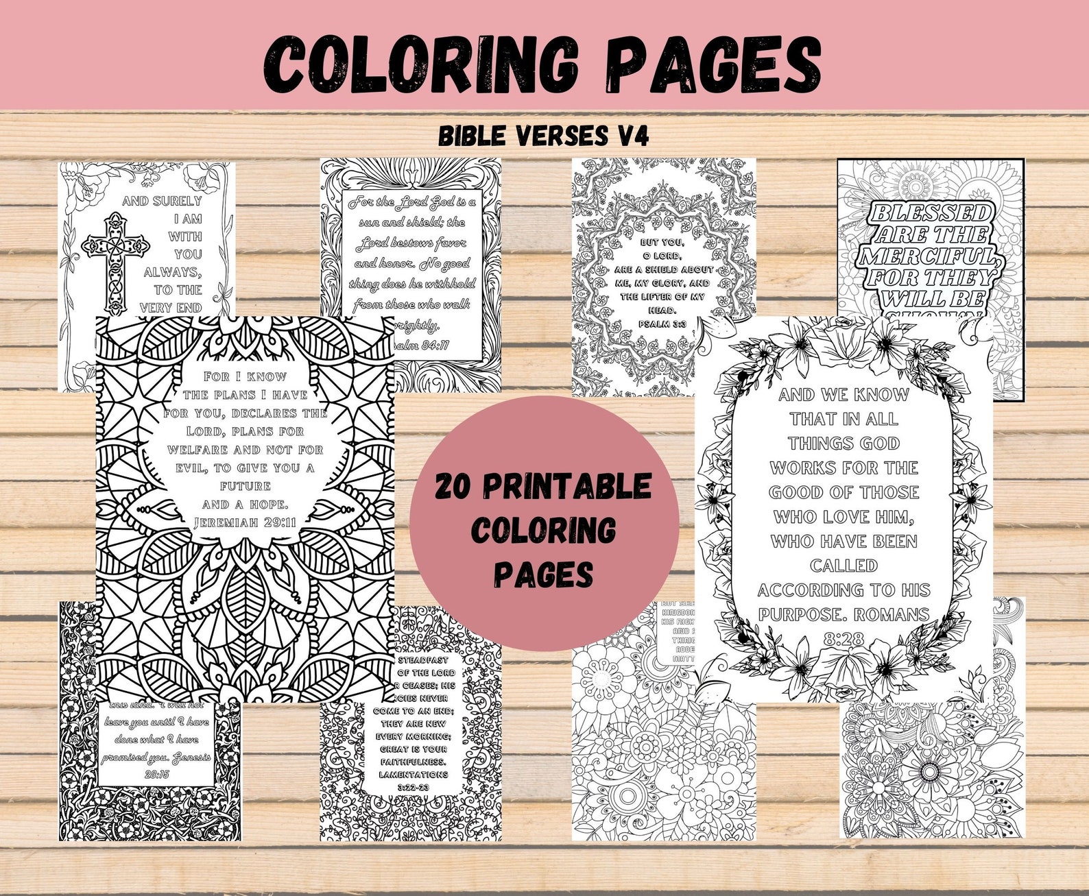 Bible Verse Coloring Book, Printable Bible Verse Coloring Pages ...
