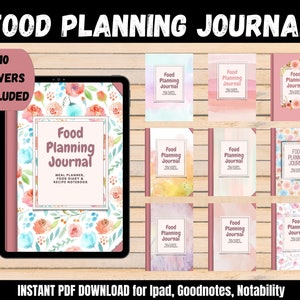 Weekly Meal Planning Journal Printables, Food Diary Planner - Etsy